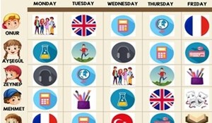 School Subjects – Timetable Worksheet - Ortaokul İngilizce